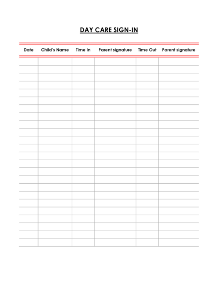 Sign-In Sheet: How to Make in Word (Free Templates)