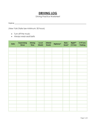 20 Free Driver's Daily Log Book Templates