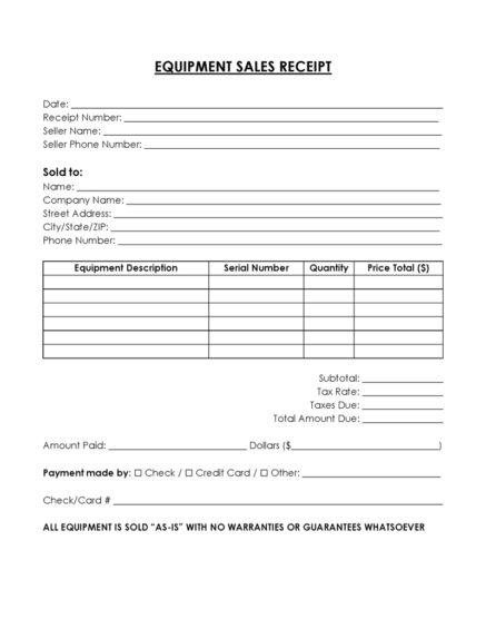 24 Free Sales Receipt Templates (Premium Designs)