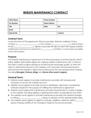 16 General Service Contract Templates (Free Downloads)