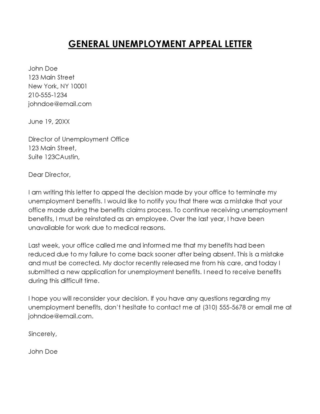 Unemployment Appeal Letter Samples (How to Write)
