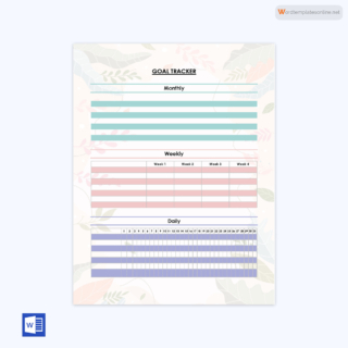 20 Free Goal Tracking & Setting Templates - Word, Excel