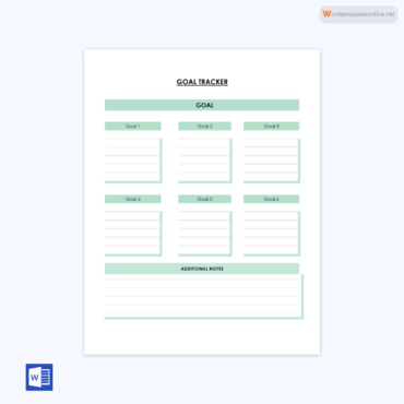 20 Free Goal Tracking & Setting Templates - Word, Excel