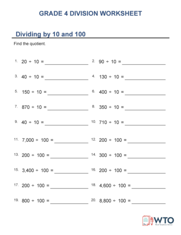 43 Printable Division Worksheets (for Grade 4-6) | Word, PDF