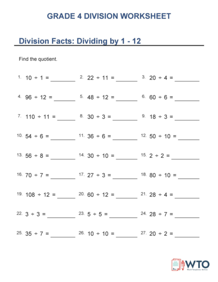 43 Printable Division Worksheets (for Grade 4-6) | Word, PDF
