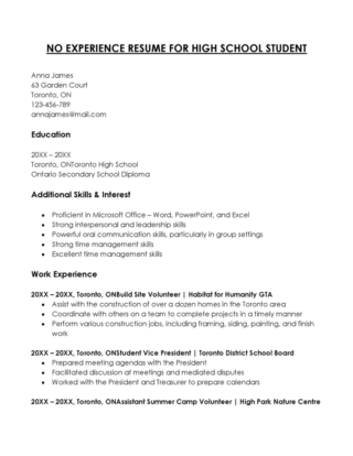 16 Free No Experience Resume Templates