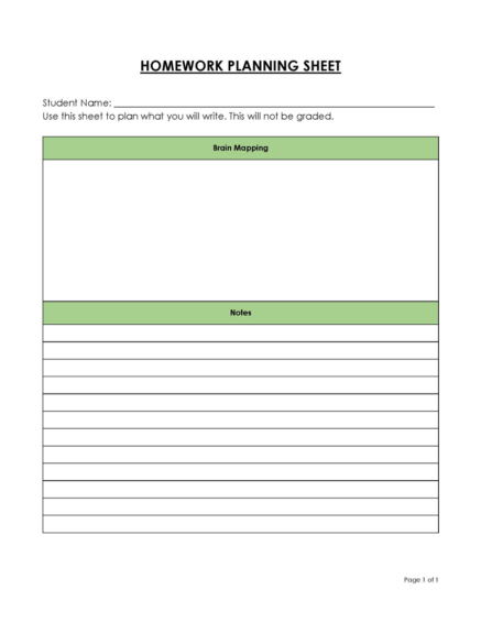 22 Free Printable Homework Planners (Templates)