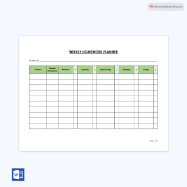 22 Free Printable Homework Planners (Templates)