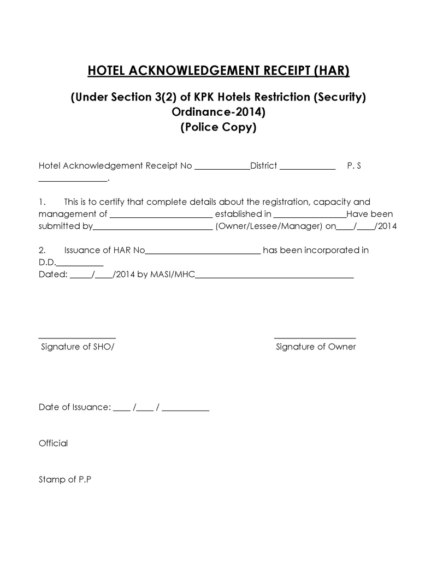 28 Free Hotel Receipt Templates (Editable)