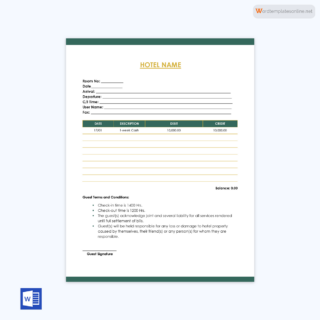 28 Free Hotel Receipt Templates (Editable)