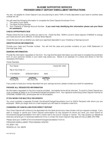 Free Direct Deposit Authorization Forms - PDF