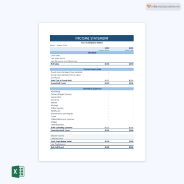 Free Income Statement Templates for Excel