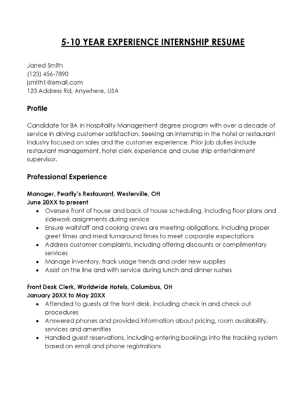 16 Examples of an Internship Resume (Free Templates)