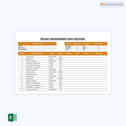 12 Free Issue Tracking and Log Templates for Excel