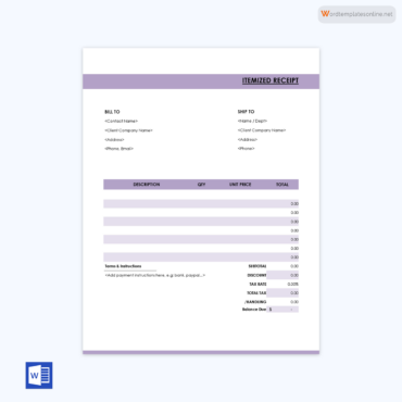 22 Free Itemized Receipt Templates - Word | Excel | PDF