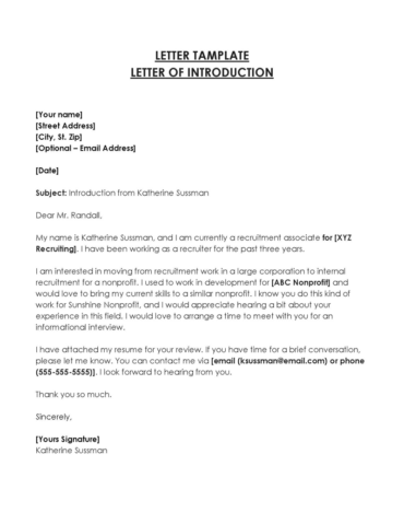 Letter of Introduction: 20 Examples and Overview