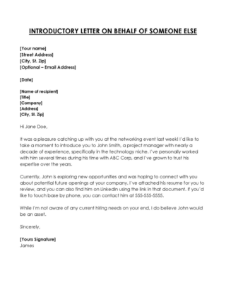 Letter of Introduction: 20 Examples and Overview