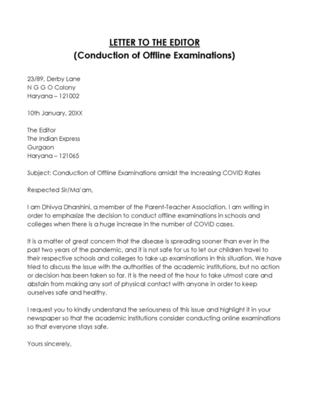 How To Write a Letter to Editor? (Sample | Examples)