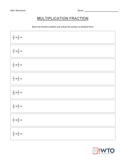 Free Printable Fraction Worksheets (for Grade 3 to 6) - PDF