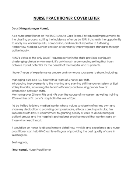 New Graduate Nurse Cover Letter (18 Best Examples)