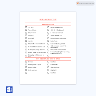 10 Free Newborn Baby Checklists - Must Haves! (Printable)