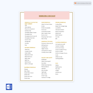 10 Free Newborn Baby Checklists - Must Haves! (Printable)