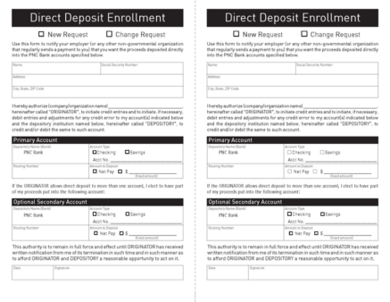 Free Direct Deposit Authorization Forms - PDF