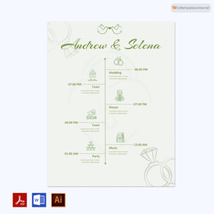 Free Wedding Program Templates (Word, PDF, AI)