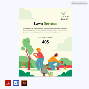 12 Free Lawn Care Flyer Templates (Word, Illustrator)