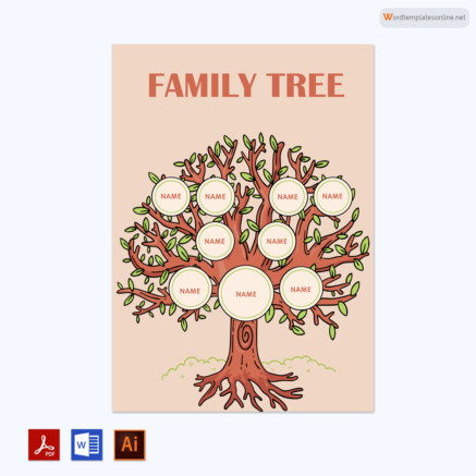 Free Family Tree Templates (Word, PDF, Illustrator)