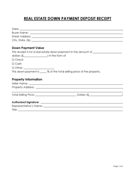 24 Free Deposit Receipt Templates (Cash, Security, etc.)