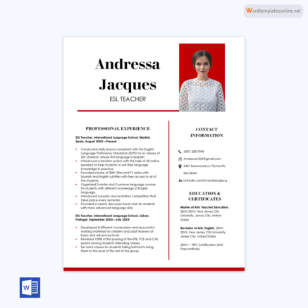 22 ESL Teacher Resume Examples - Objective, Skills, Tips