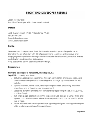 20 Free Web Developer Resume Templates (Guide + Examples)