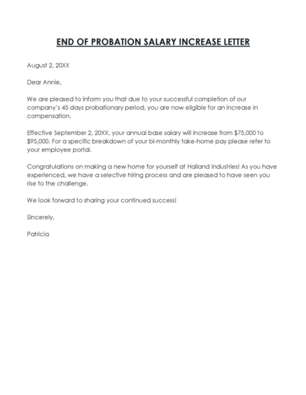 Salary Increase Letter From Employer (Sample & Examples)