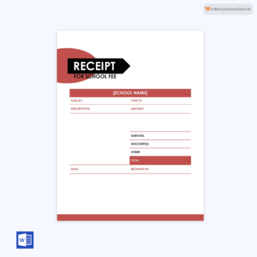 14 Free School Fee Receipt Templates (Word | PDF)