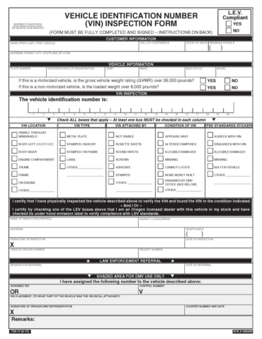 Free Vehicle Identification Number (VIN) Verification Templates