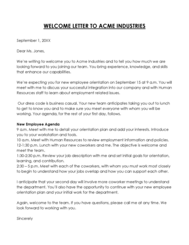 20 New Employees Welcome Letters (With Templates)