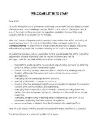 20 New Employees Welcome Letters (With Templates)