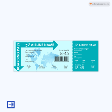10 Free Boarding Pass Templates (Edit and Printable)