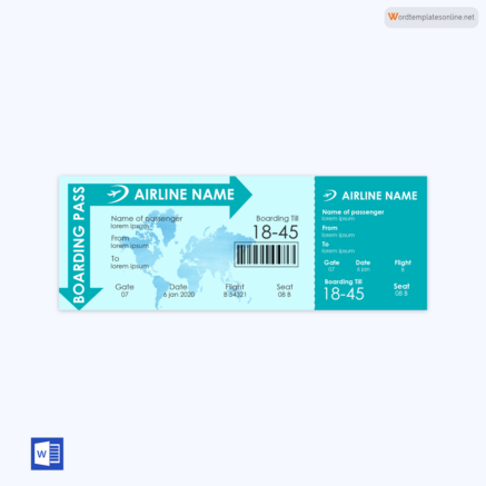 10 Free Boarding Pass Templates (Edit and Printable)