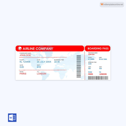 10 Free Boarding Pass Templates (Edit and Printable)