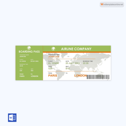 10 Free Boarding Pass Templates (Edit and Printable)
