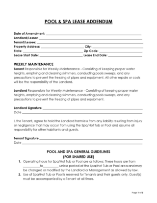 Addendum to Lease Agreement (Free Forms & Templates)