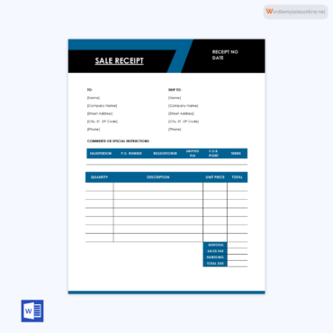 24 Free Sales Receipt Templates (Premium Designs)