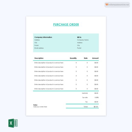20 Free Purchase Order (PO) Templates (Word | Excel)