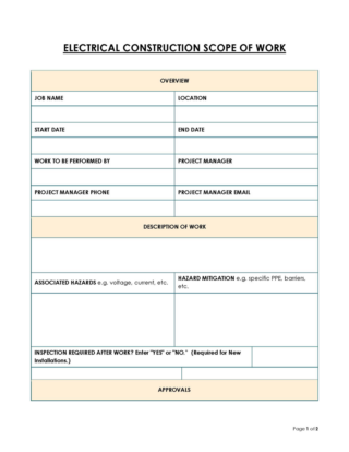 20 Free Scope of Work Templates in Word & Excel