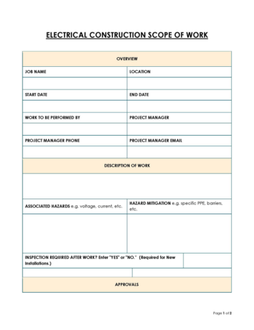 20 Free Scope of Work Templates in Word & Excel