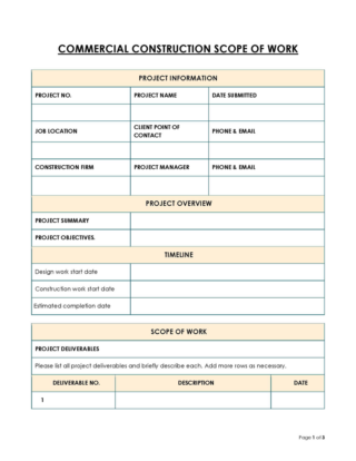 20 Free Scope of Work Templates in Word & Excel