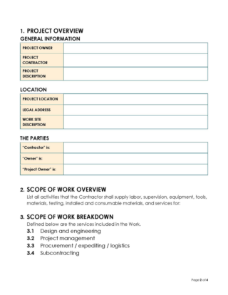20 Free Scope of Work Templates in Word & Excel
