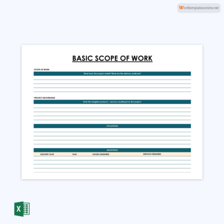 20 Free Scope of Work Templates in Word & Excel